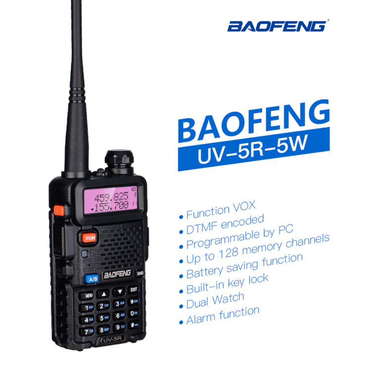 Baofeng UV-5R 5W 128CH Dual-band CB FM Radio Transceiver