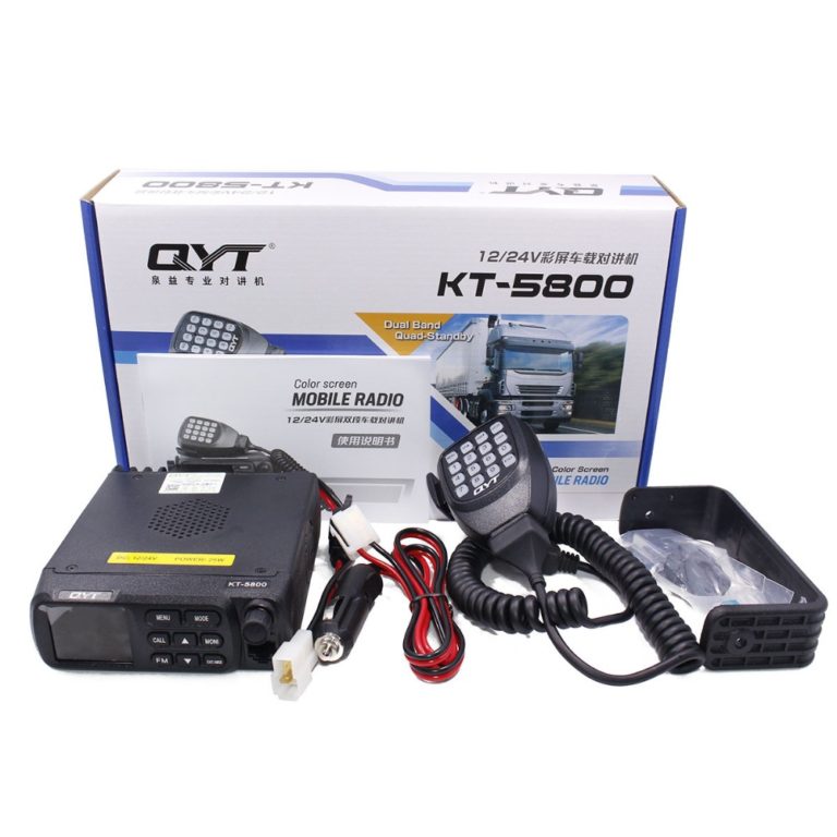 QYT KT5800 Mobile Radio Mini 25W 12/24V Dual Band Quad-Standby Color ...