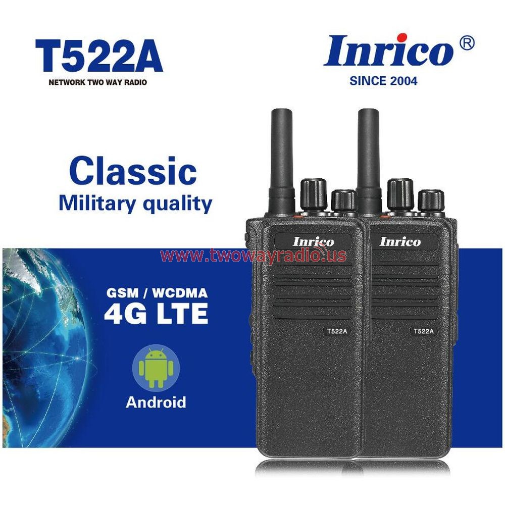 Inrico T522A 4G LTE Zello PTT Updated Version Military Quality Network ...