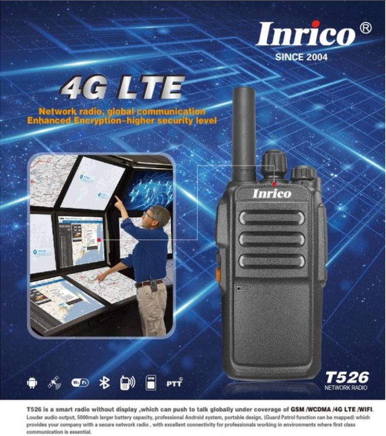 Inrico T526 4G LTE Network Two Way Radio
