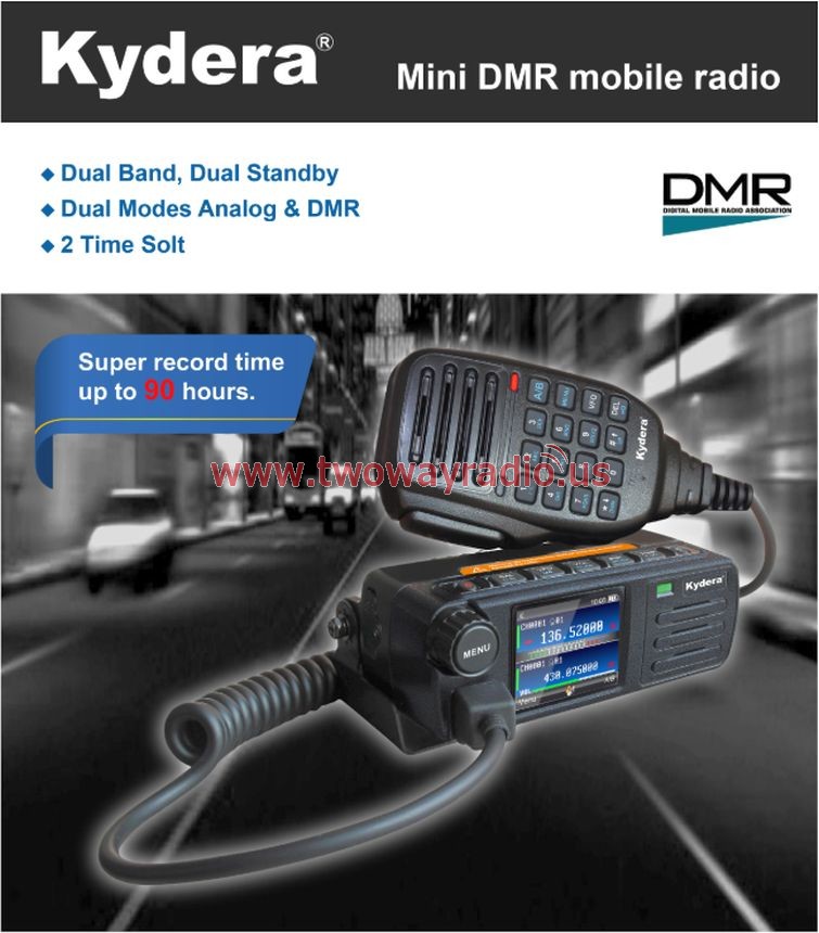 Kydera CDR-300UV APRS GPS Mini DMR Mobile Radio Digital Walkie Talkie