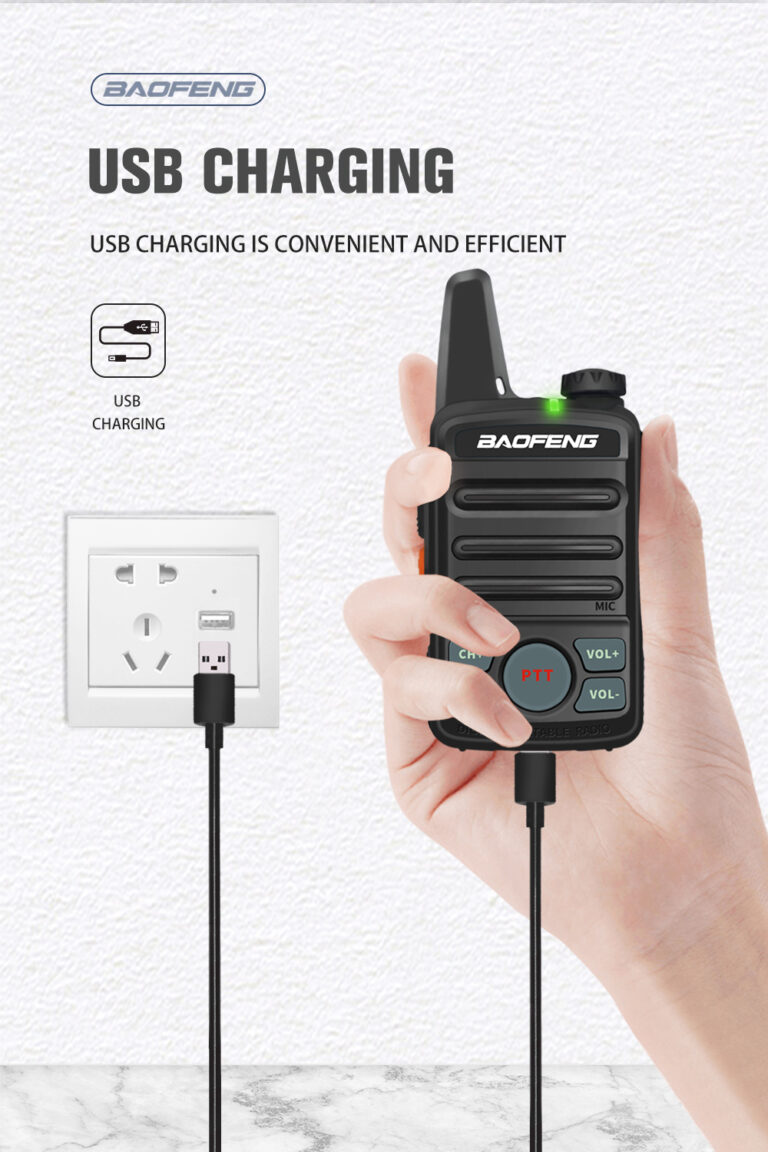 2020 Upgraded Dual PTT Baofeng BF-T99 Compact Mini Walkie Talkie 2pcs ...