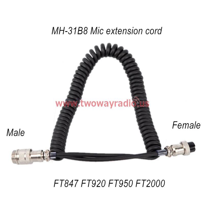 8-pin Microphone Converter Adapter Cable MH-31B8 Hand Mic Extension ...