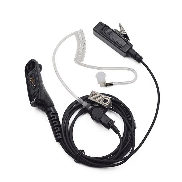 Police Air Tube Earpiece Microphone PTT Headset For Motorola Two Way ...